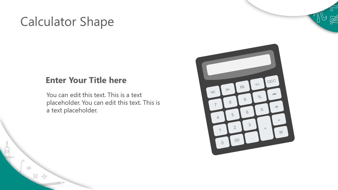 Math Symbols PowerPoint Calculator Shape - SlideModel Math Symbols PowerPoint Calculator Shape - SlideModel