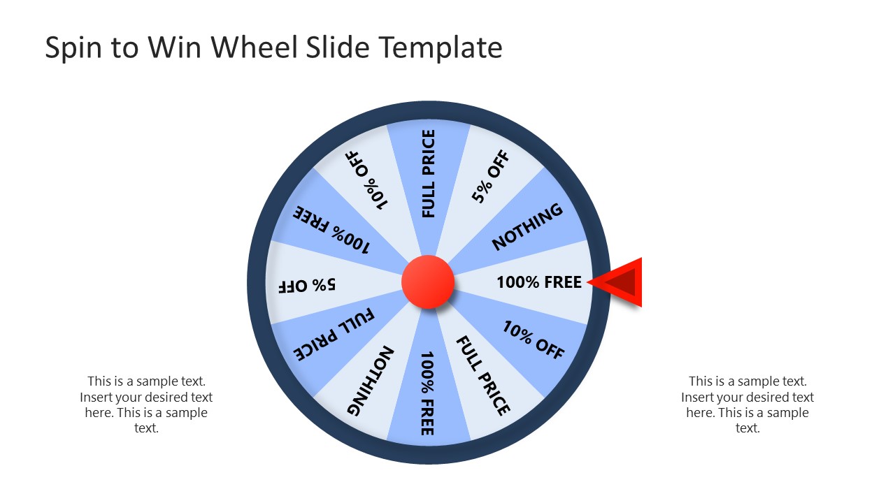 Spin To Win Wheel Slide Template For PowerPoint SlideModel
