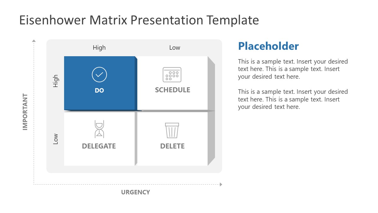 Eisenhower Matrix Slides Template for PowerPoint - SlideModel