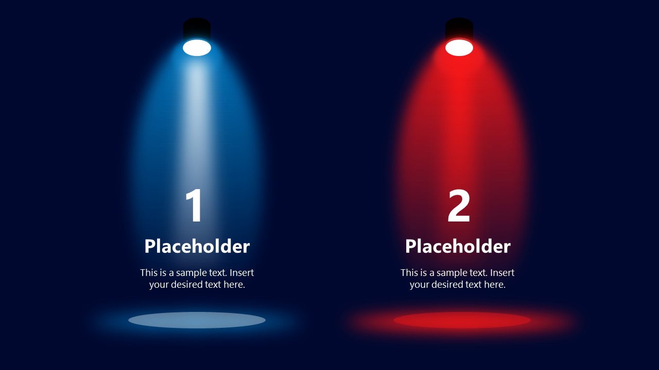 Spotlight Effect Presentation Slides Template for PowerPoint