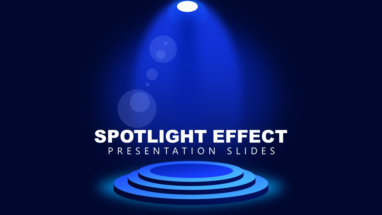 Blue Spotlight PowerPoint Slide for Highlighting Object - SlideModel Blue Spotlight PowerPoint Slide for Highlighting Object - SlideModel