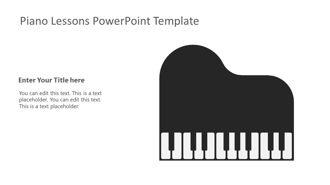 Piano Lessons PowerPoint Template - SlideModel