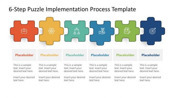 6 Step Circular Puzzle Diagram Template for PowerPoint - SlideModel