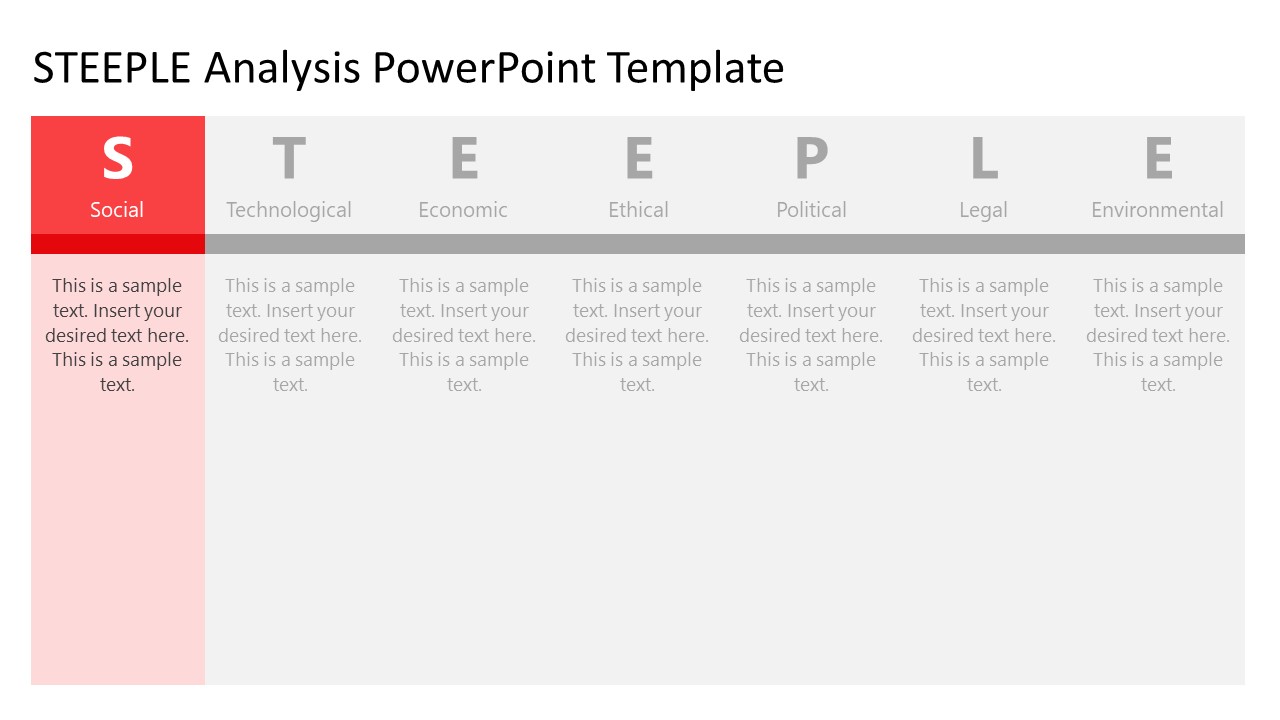 STEEPLE Analysis PowerPoint Template - SlideModel