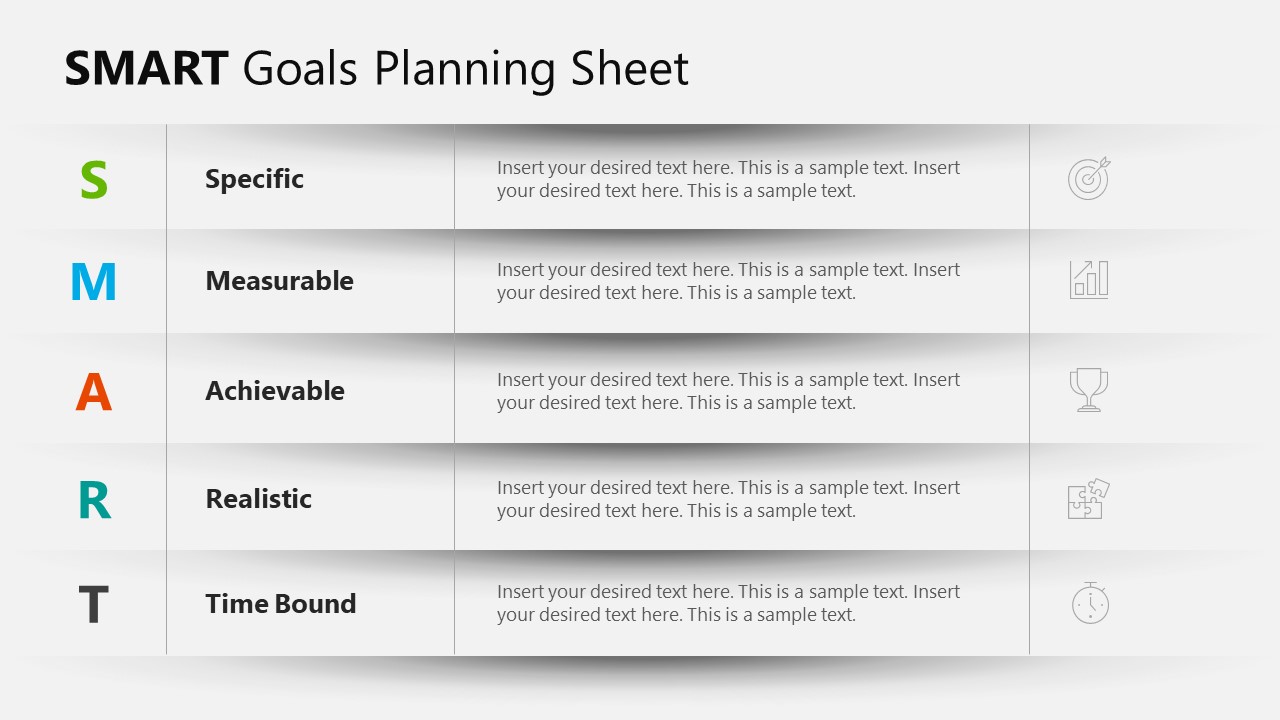 SMART Goals Planning Sheet PowerPoint Template - SlideModel.com