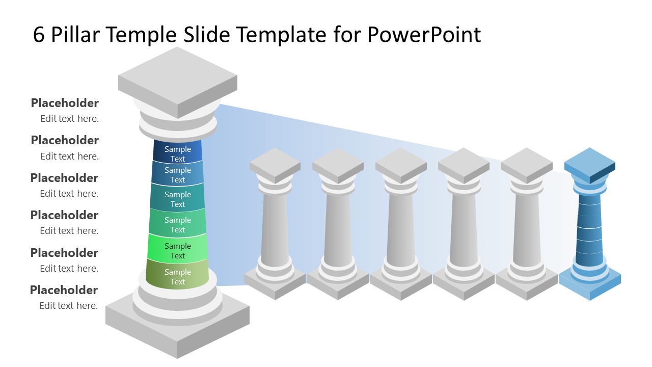 6-Pillar Temple Slide Template for PowerPoint & Google Slides