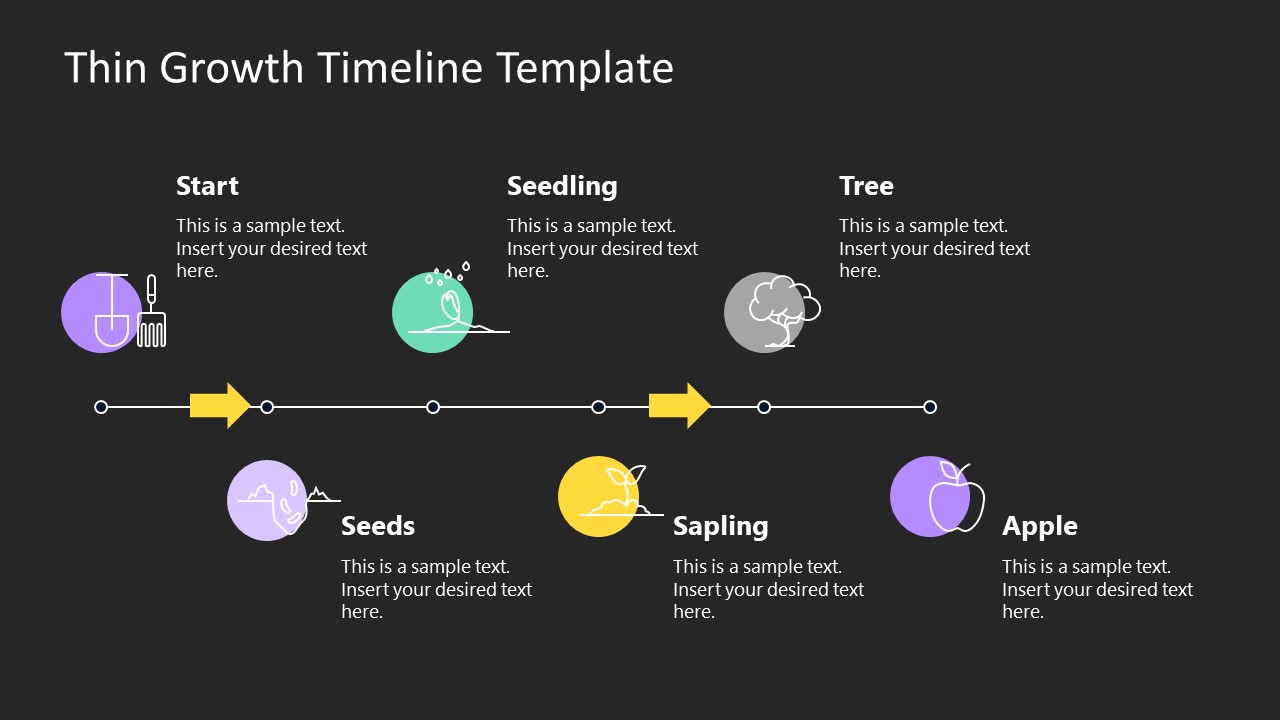 Thin Growth Timeline Template for PowerPoint & Google Slides