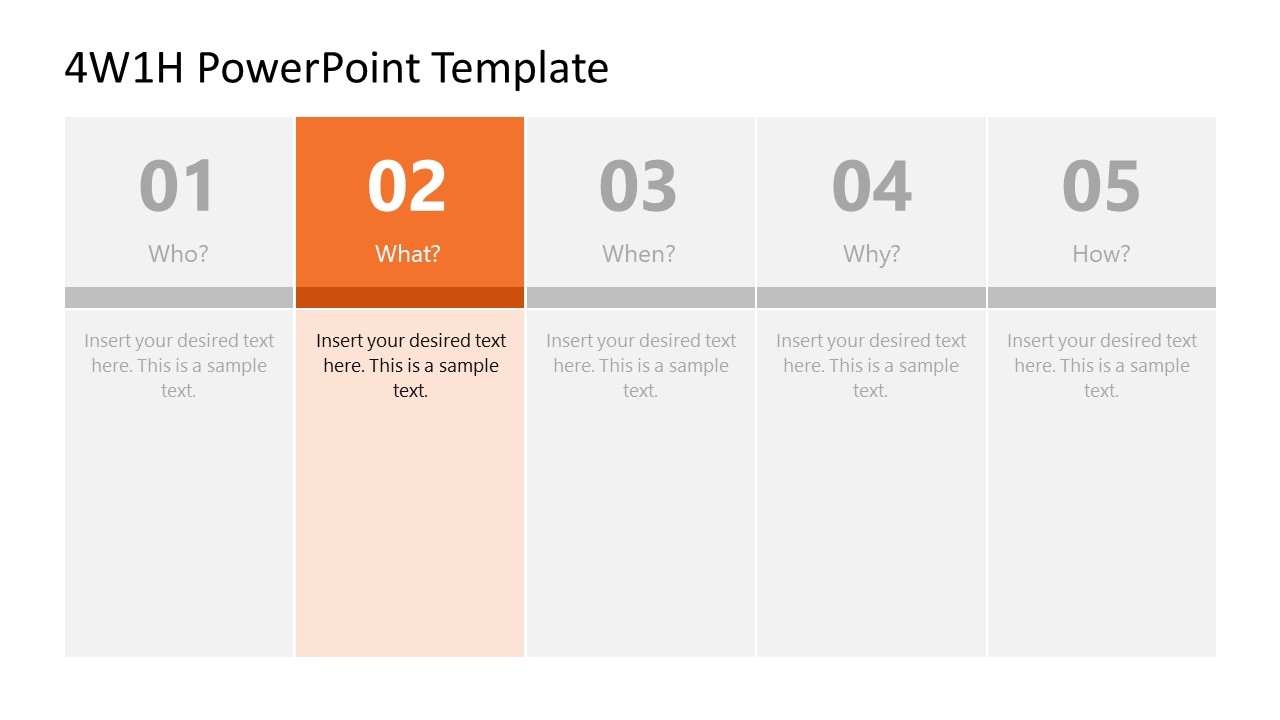 4W1H PowerPoint Template & Presentation Slides