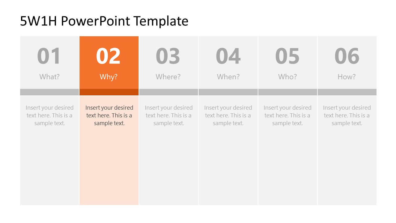 5W1H PowerPoint Template & Presentation Slides