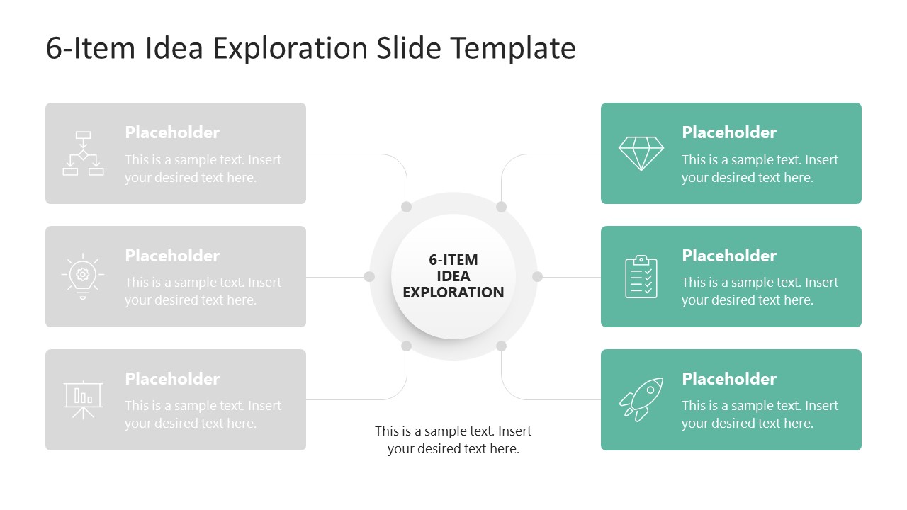 6-Item Idea Exploration PowerPoint Template