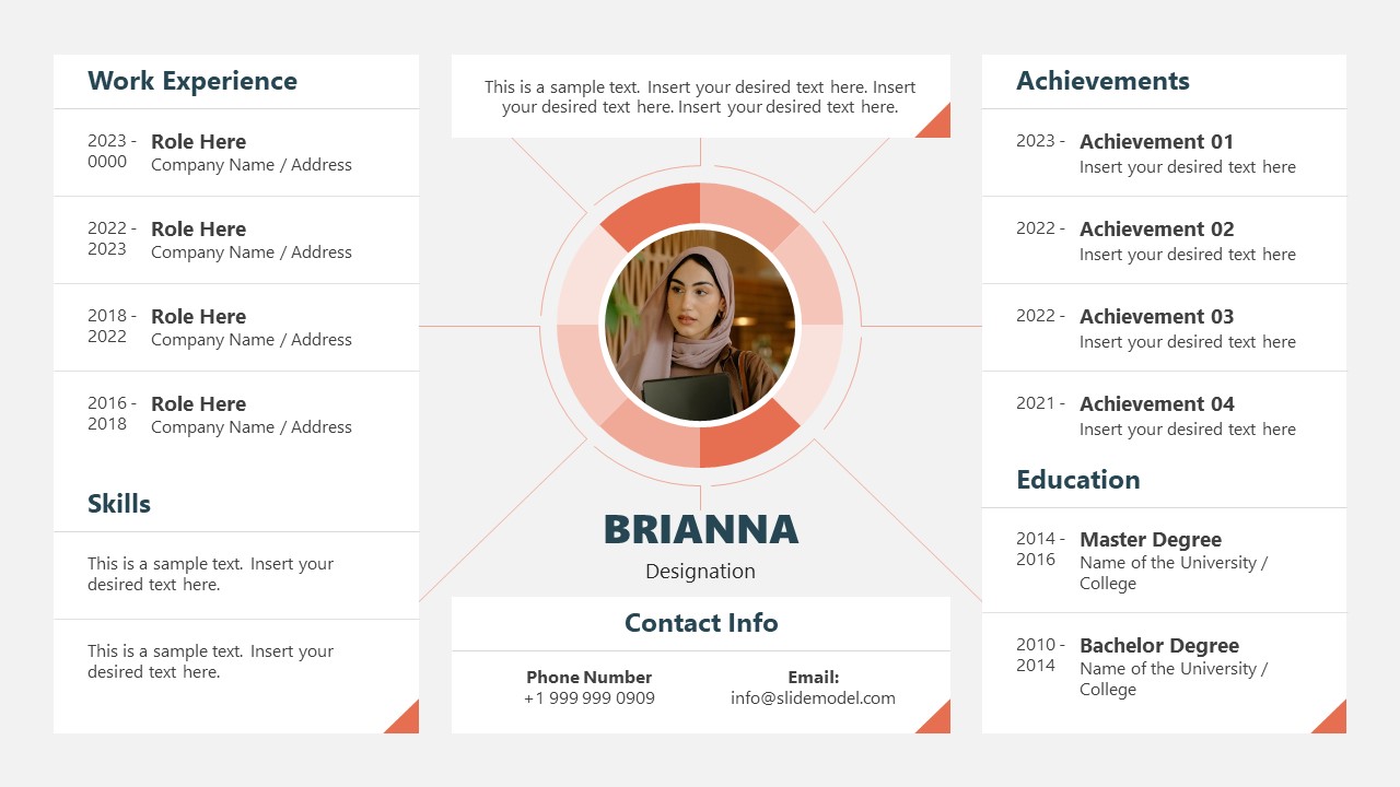 Personal Profile Resume PowerPoint Template