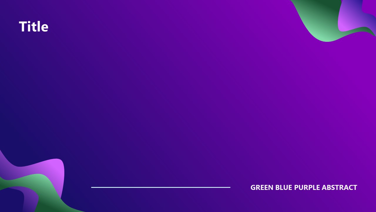 Green Blue Purple Abstract PowerPoint Background