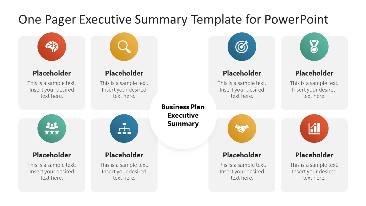 One Pager Executive Summary PowerPoint Template