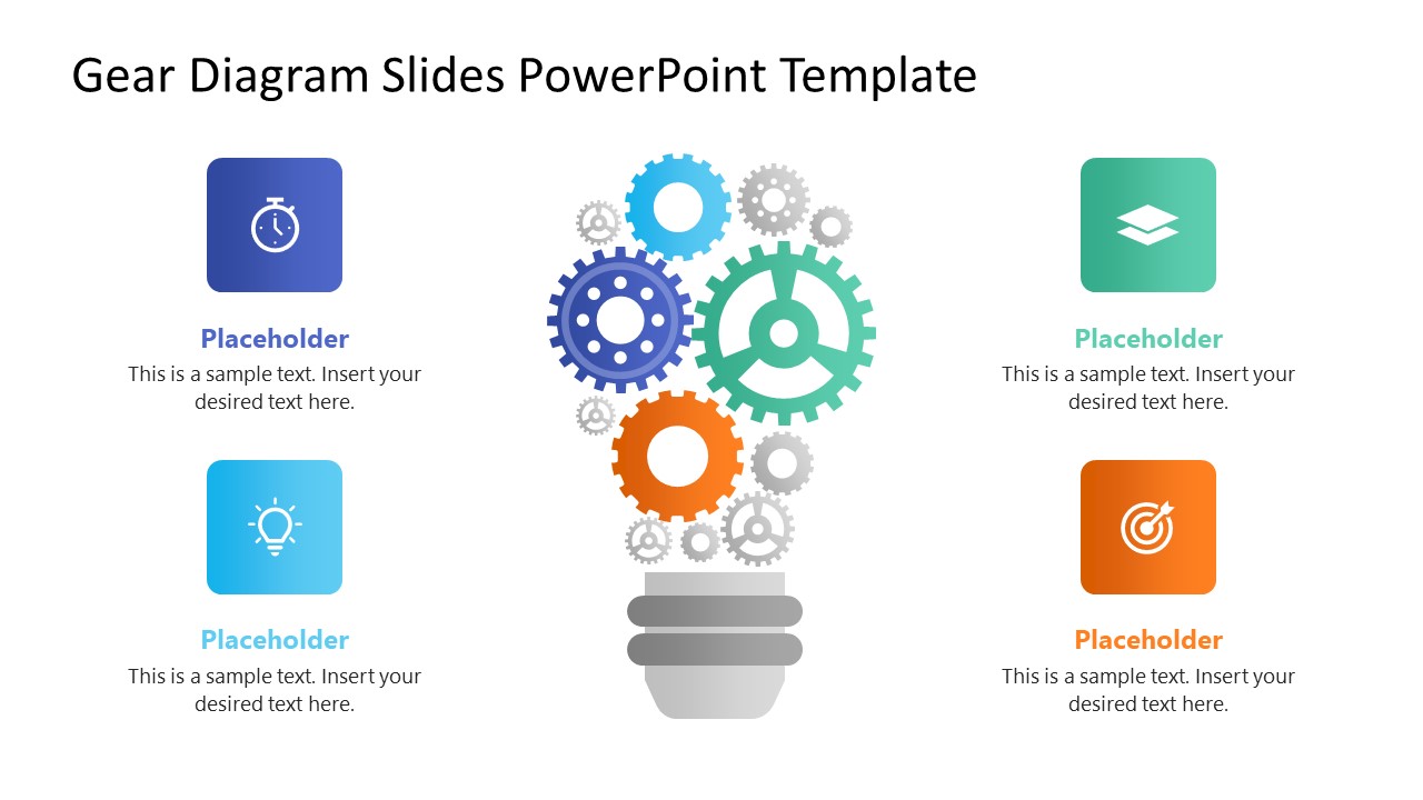 Gear Diagram Slides PowerPoint Template