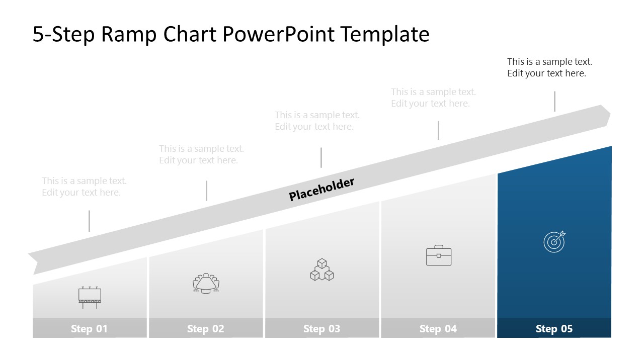 Ramp Chart Diagram with Editable Text Boxes - SlideModel