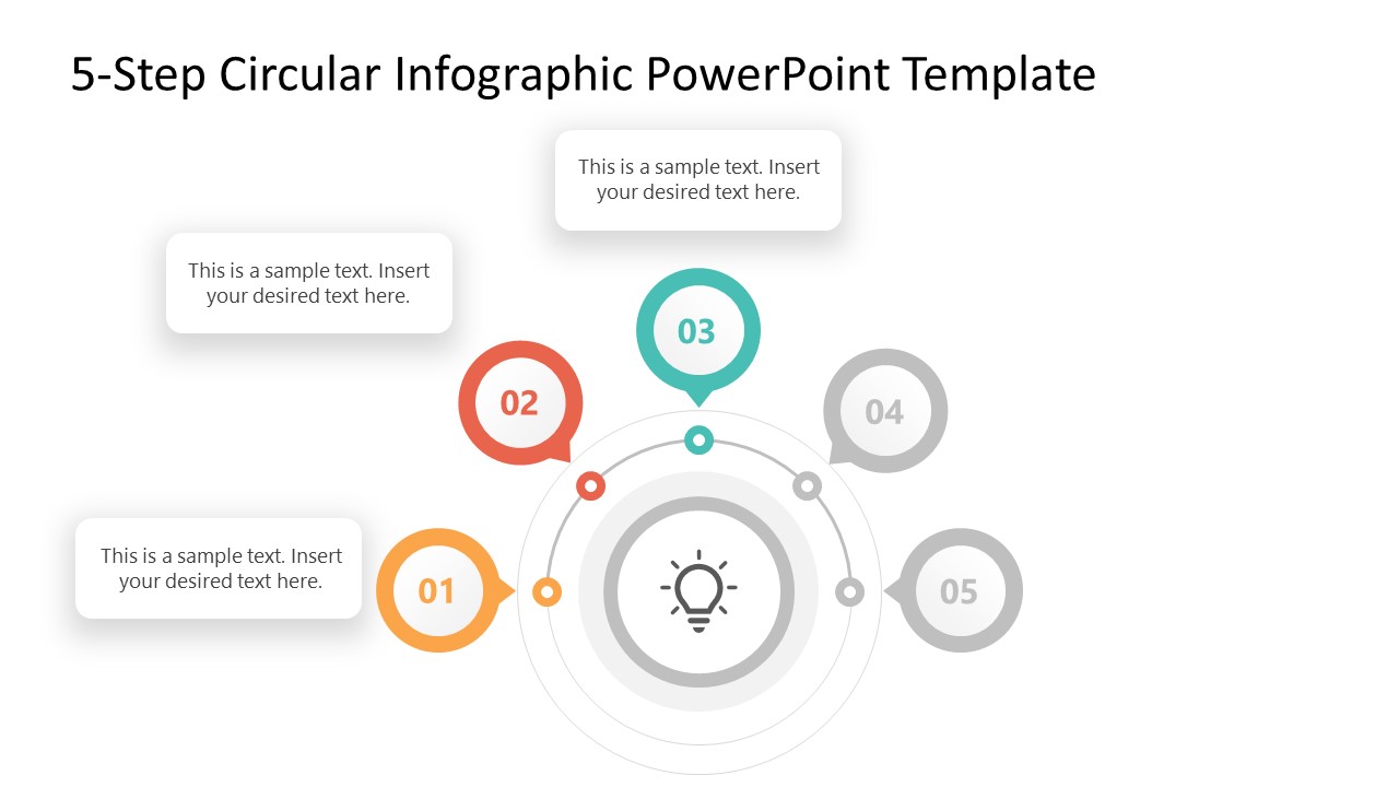 5 Step Circular Infographic Powerpoint Template