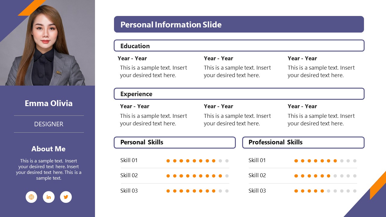 Personal Overview PowerPoint Template