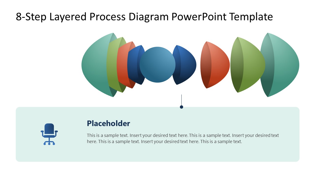 8-Step Layered Process Diagram PowerPoint Template