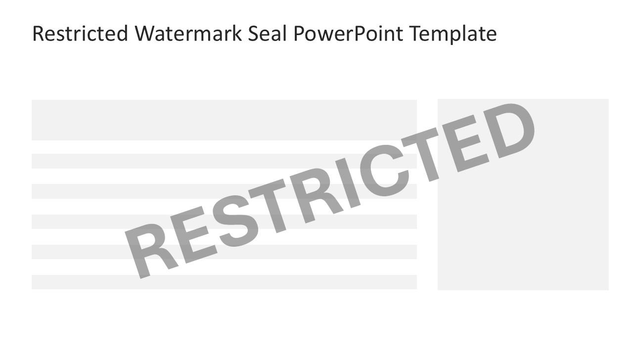 Restricted Watermark Seal PowerPoint Template
