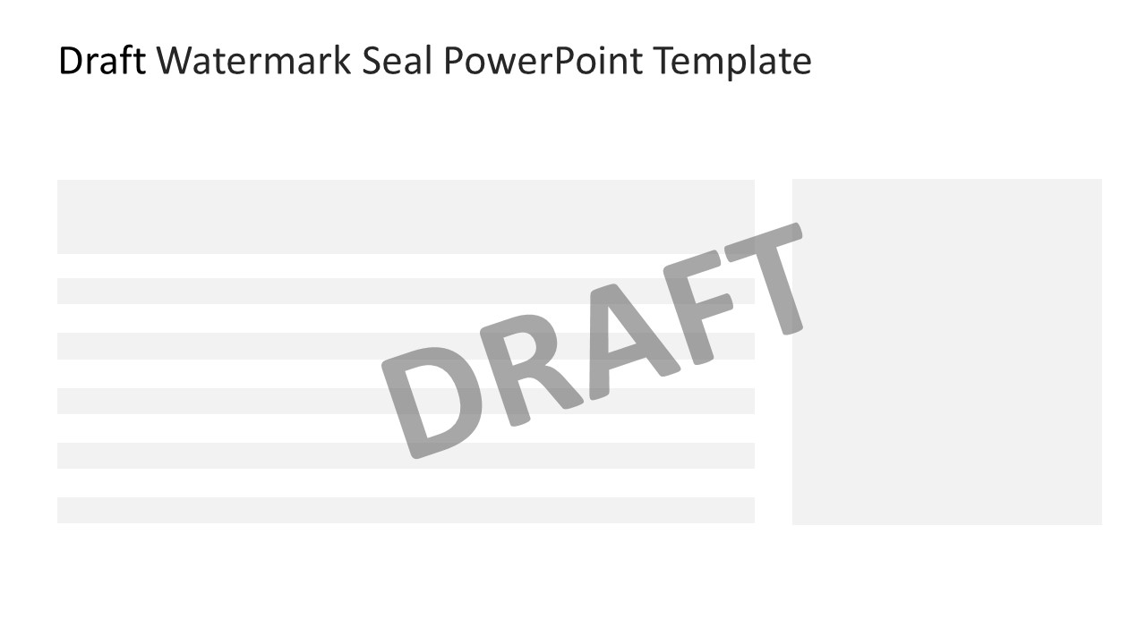 Draft Watermark Seal PowerPoint Template