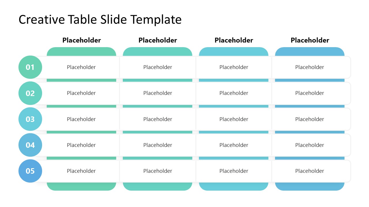 Creative Table PowerPoint Template