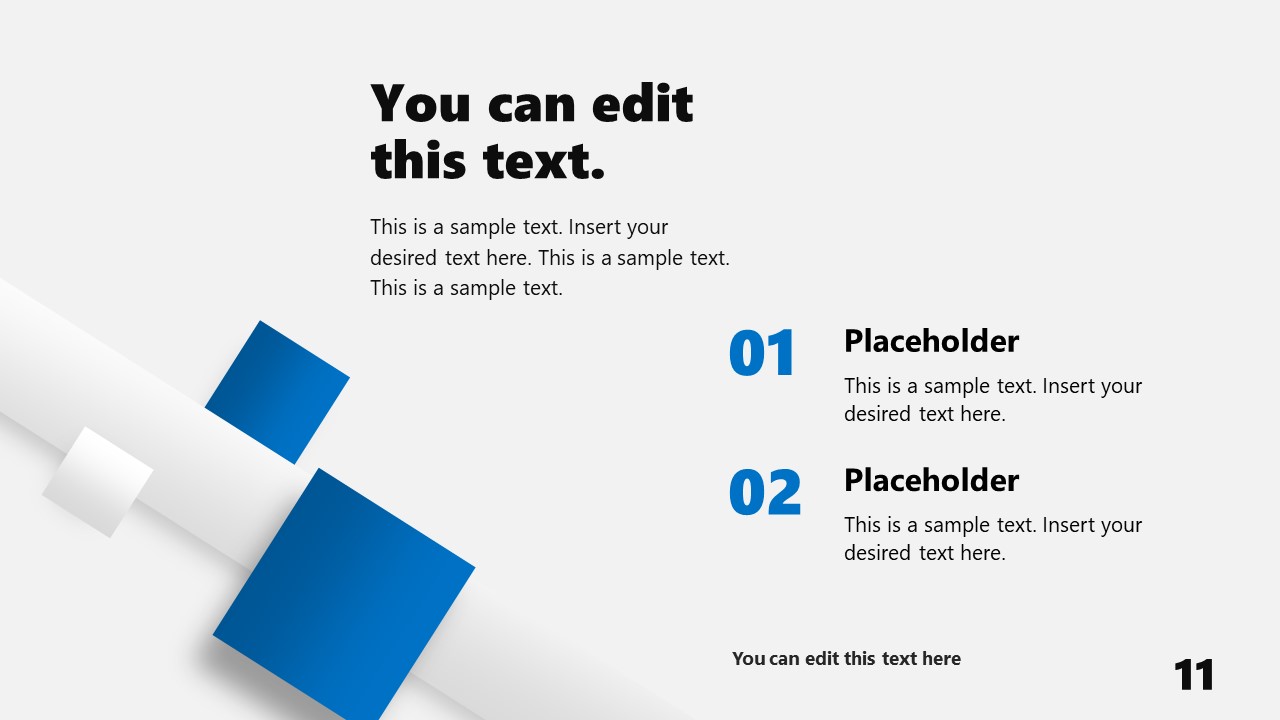 Blue Blocks Corporate Profile PowerPoint Template