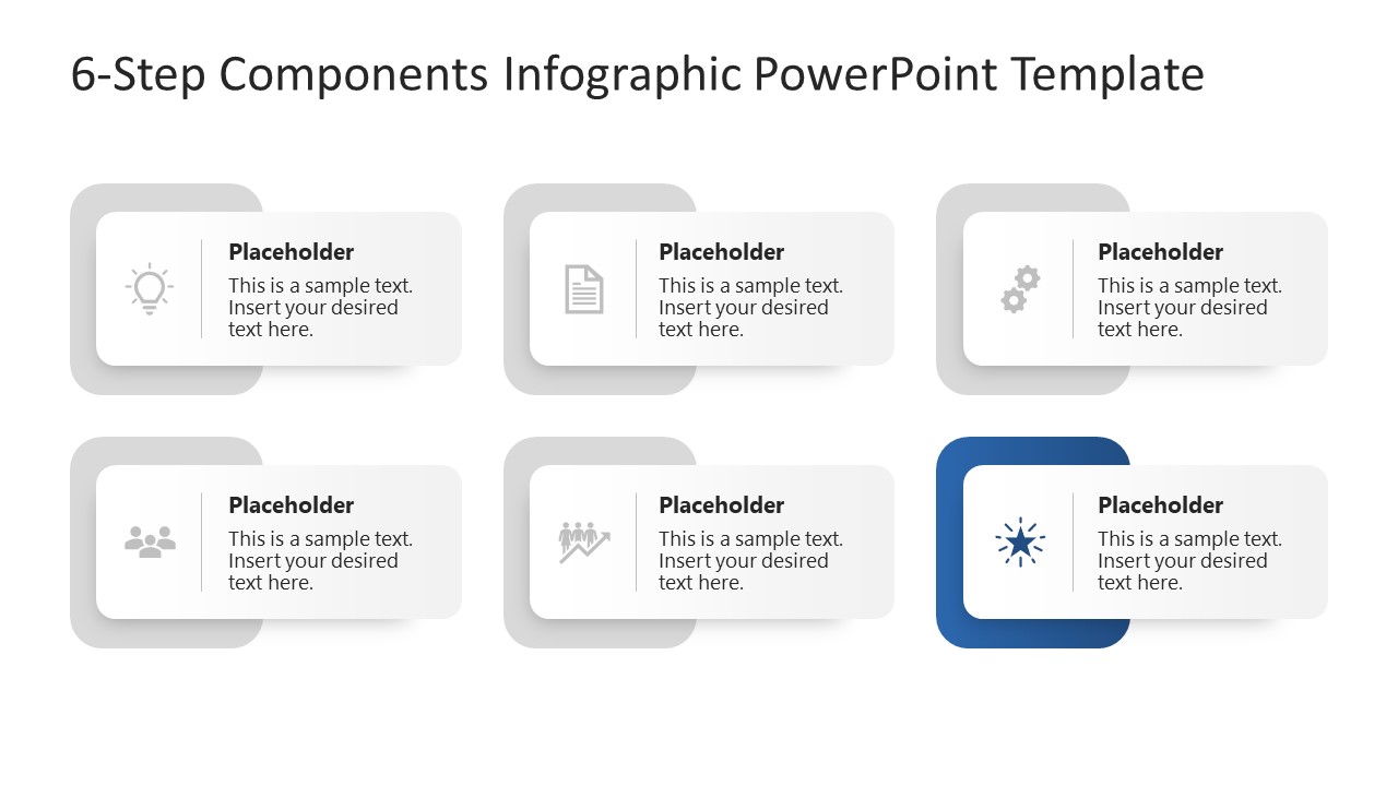 6-Step Components Infographic PowerPoint Template