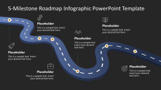 5-Milestone Roadmap Infographic PowerPoint Template
