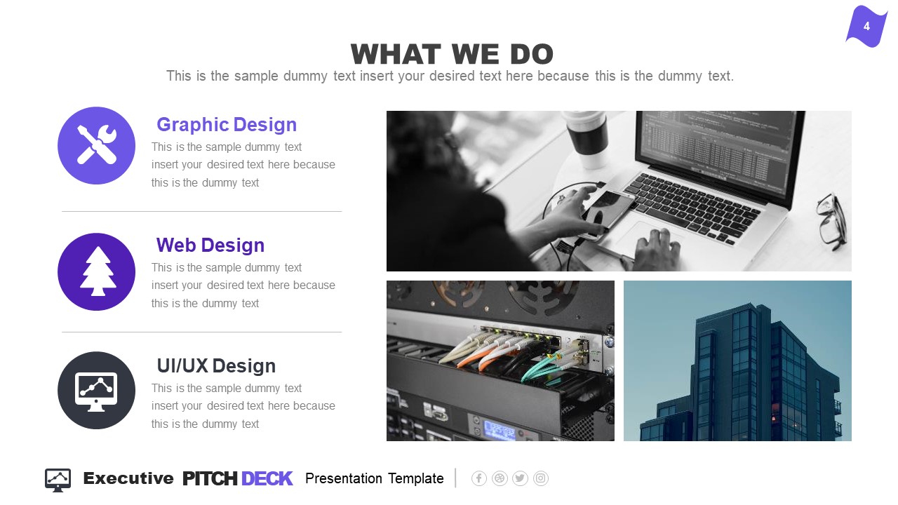 19-slide Executive Pitch Deck PowerPoint Template