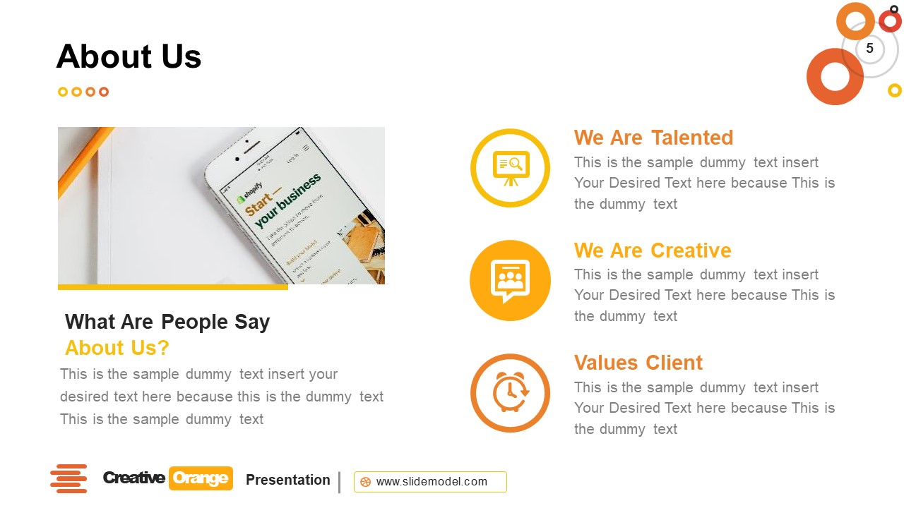 Creative Orange PowerPoint Template - SlideModel