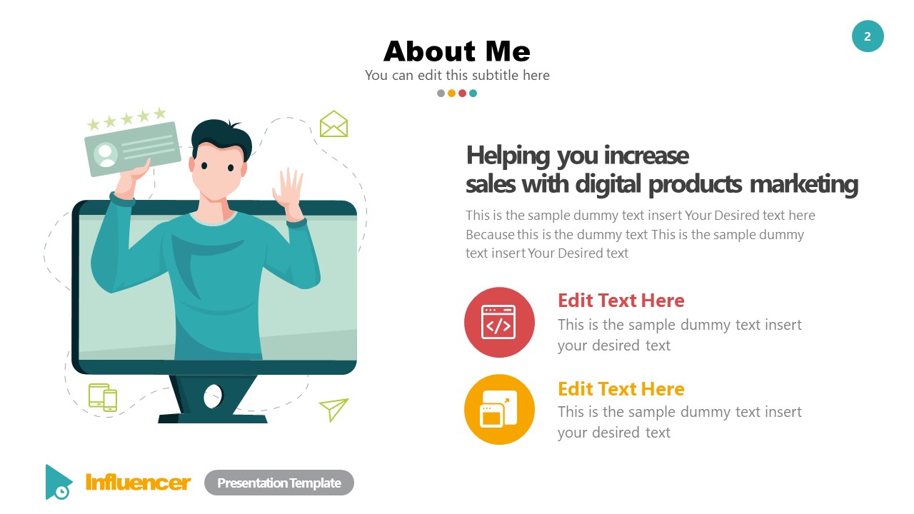 Influencer PowerPoint Template & Presentation Slides