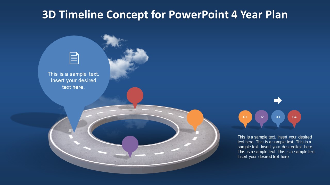 Animated 3D Timeline Concept for PowerPoint - SlideModel