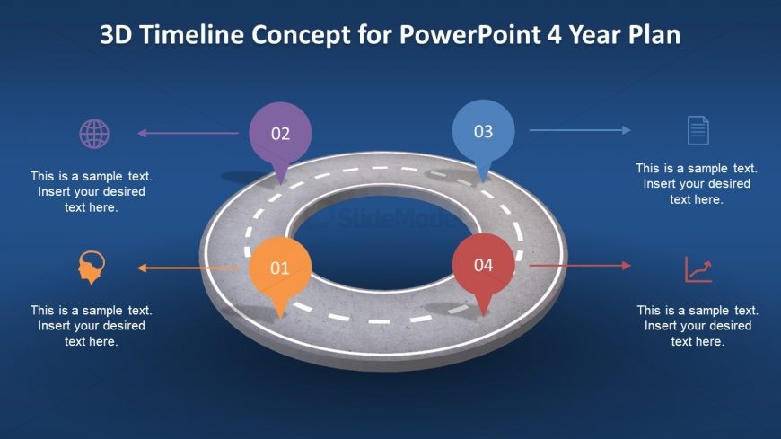 3D Timeline Concept Presentation - SlideModel