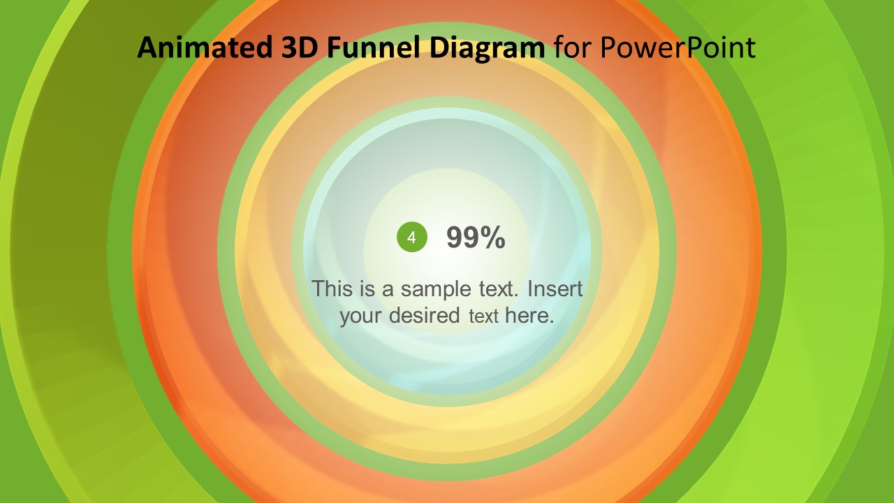 3D Animated 4 Step Funnel PowerPoint Template