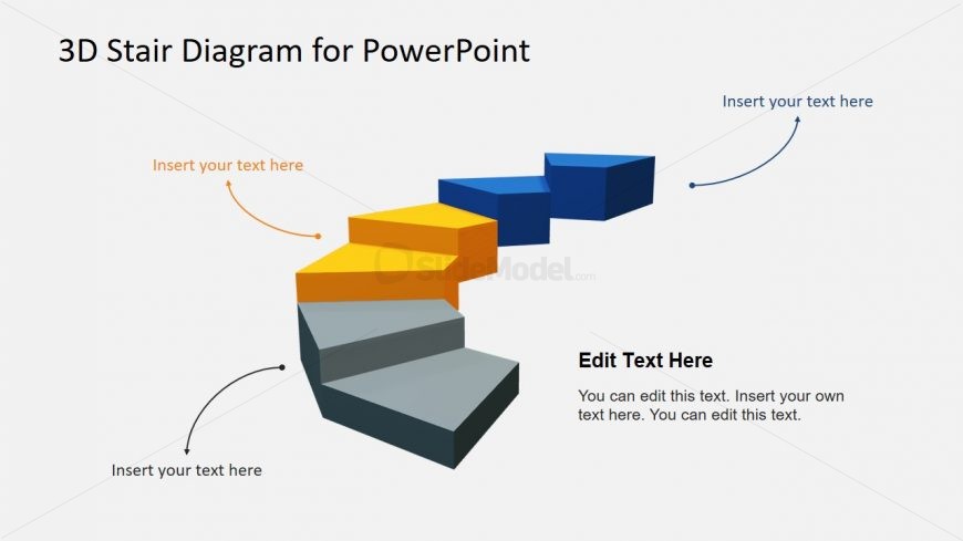 3D PowerPoint Diagram Staircase - SlideModel