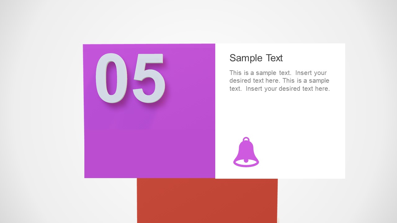5 Steps 3D Model Cubes PowerPoint Diagram - SlideModel