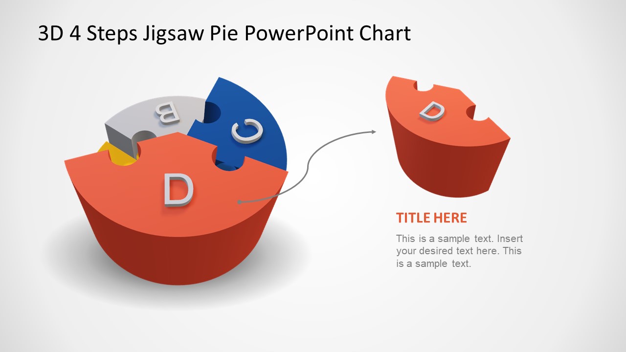 3D Pie Chart PowerPoint Step 4 Jigsaw Puzzle - SlideModel 3D Pie Chart PowerPoint Step 4 Jigsaw Puzzle - SlideModel