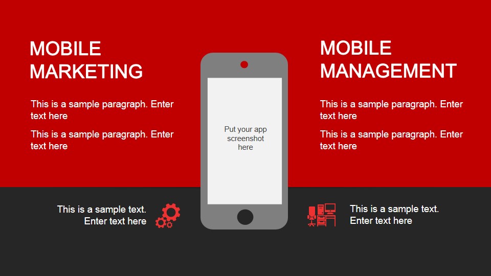 Red Portfolio PowerPoint Template - SlideModel