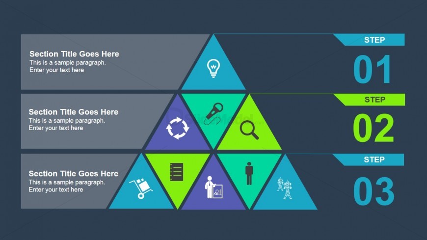 Segmented Pyramid Diagram with 3 Levels - SlideModel Segmented Pyramid Diagram with 3 Levels - SlideModel