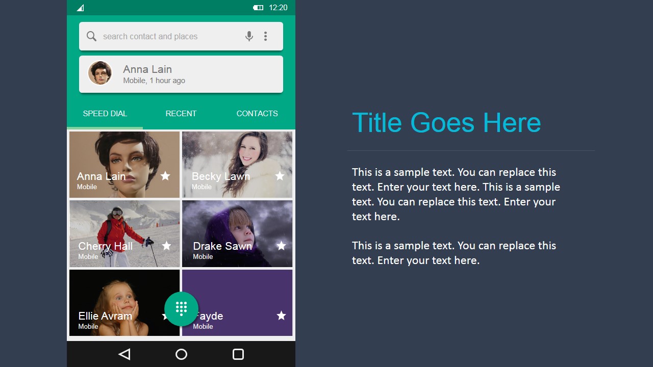Android UI Design Kit for PowerPoint - SlideModel