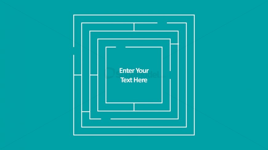 Flat Maze Template Presentation Slides - SlideModel