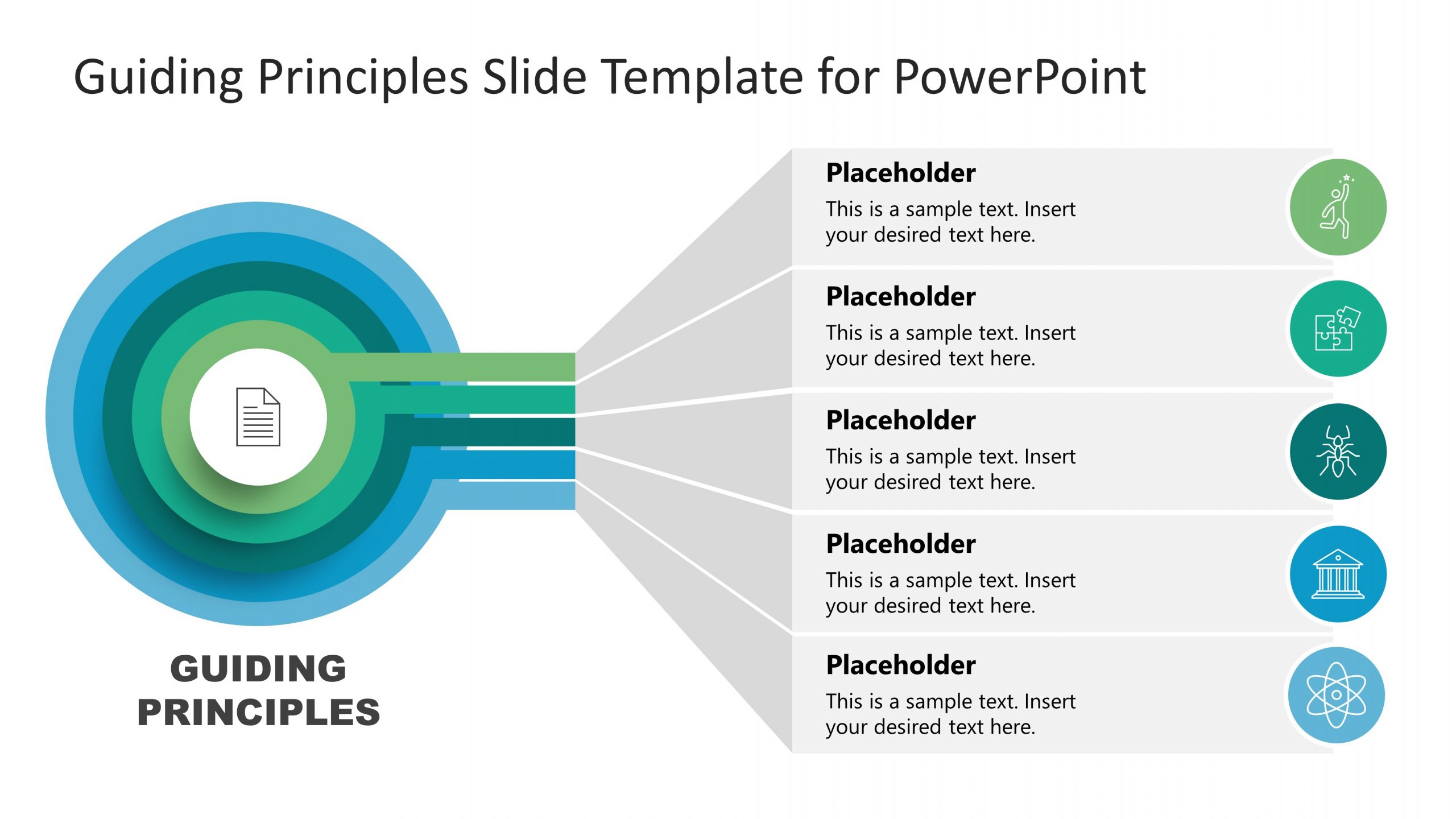 Guiding Principles Slide Template for PowerPoint - SlideModel