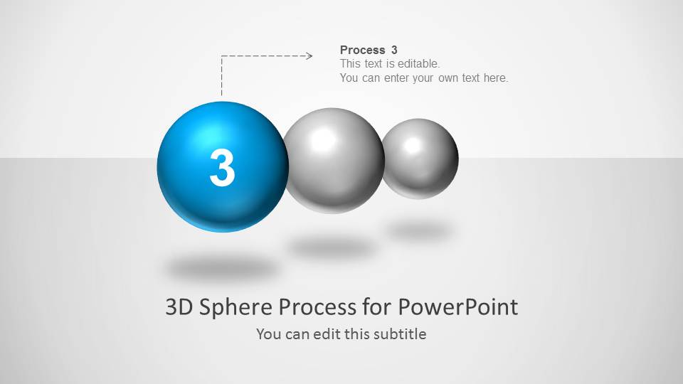 3D Spheres Process Diagram for PowerPoint - SlideModel