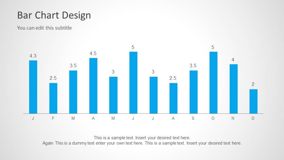 Tablet Chart Concept for PowerPoint with Blue Style - SlideModel