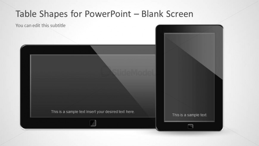 Blank Screen Tablets Slide Design for PowerPoint - SlideModel