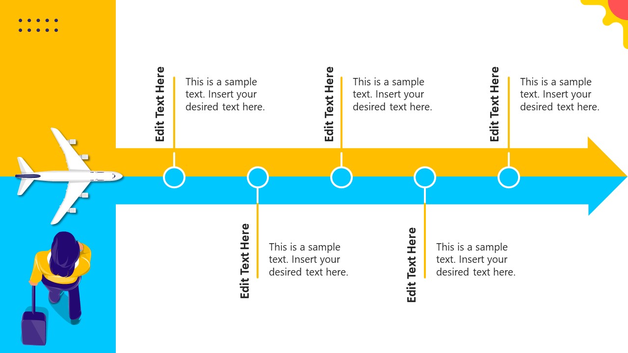 Airplane Timeline Travel Industry PPT - SlideModel