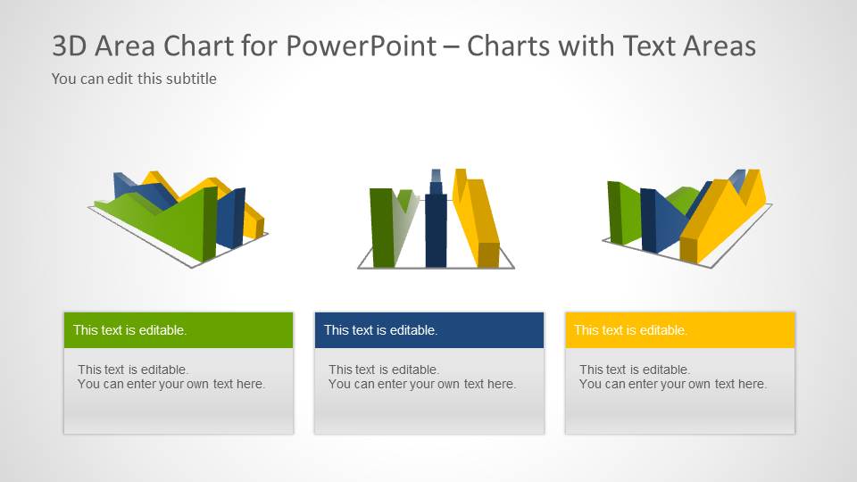 3d Area Chart For Powerpoint Slidemodel 