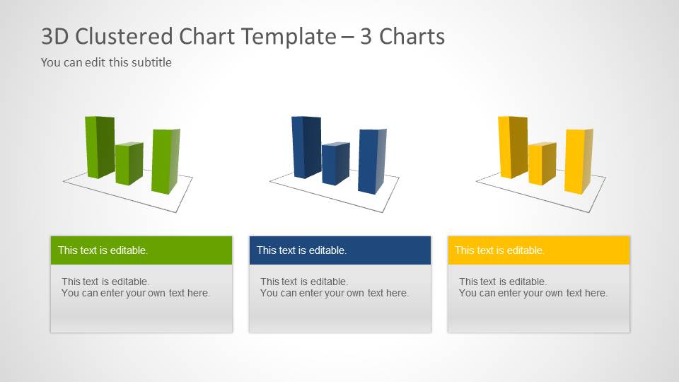 3d Clustered Chart Template For Powerpoint Slidemodel