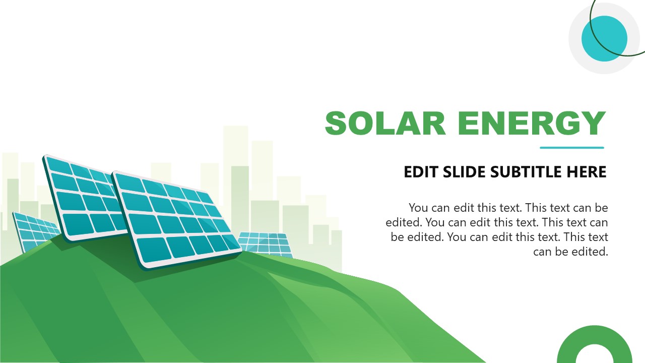 Solar Energy Creative Illustration Slide - SlideModel