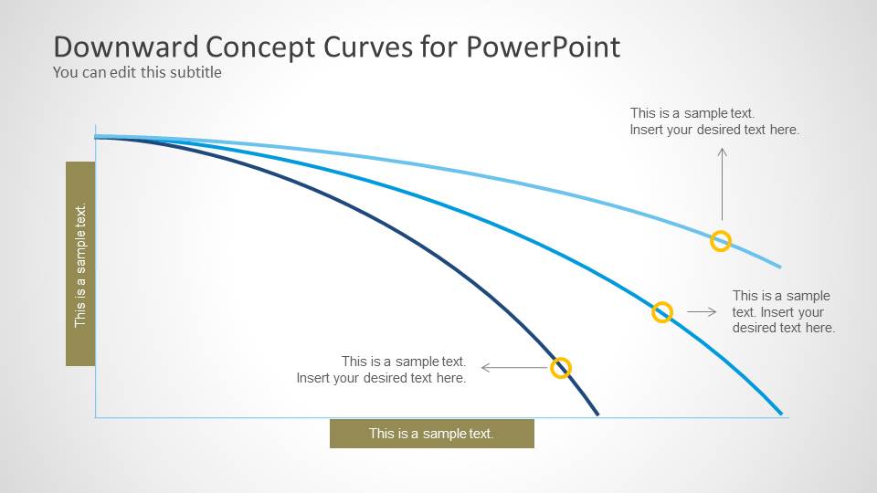 Downward Curves for PowerPoint - SlideModel